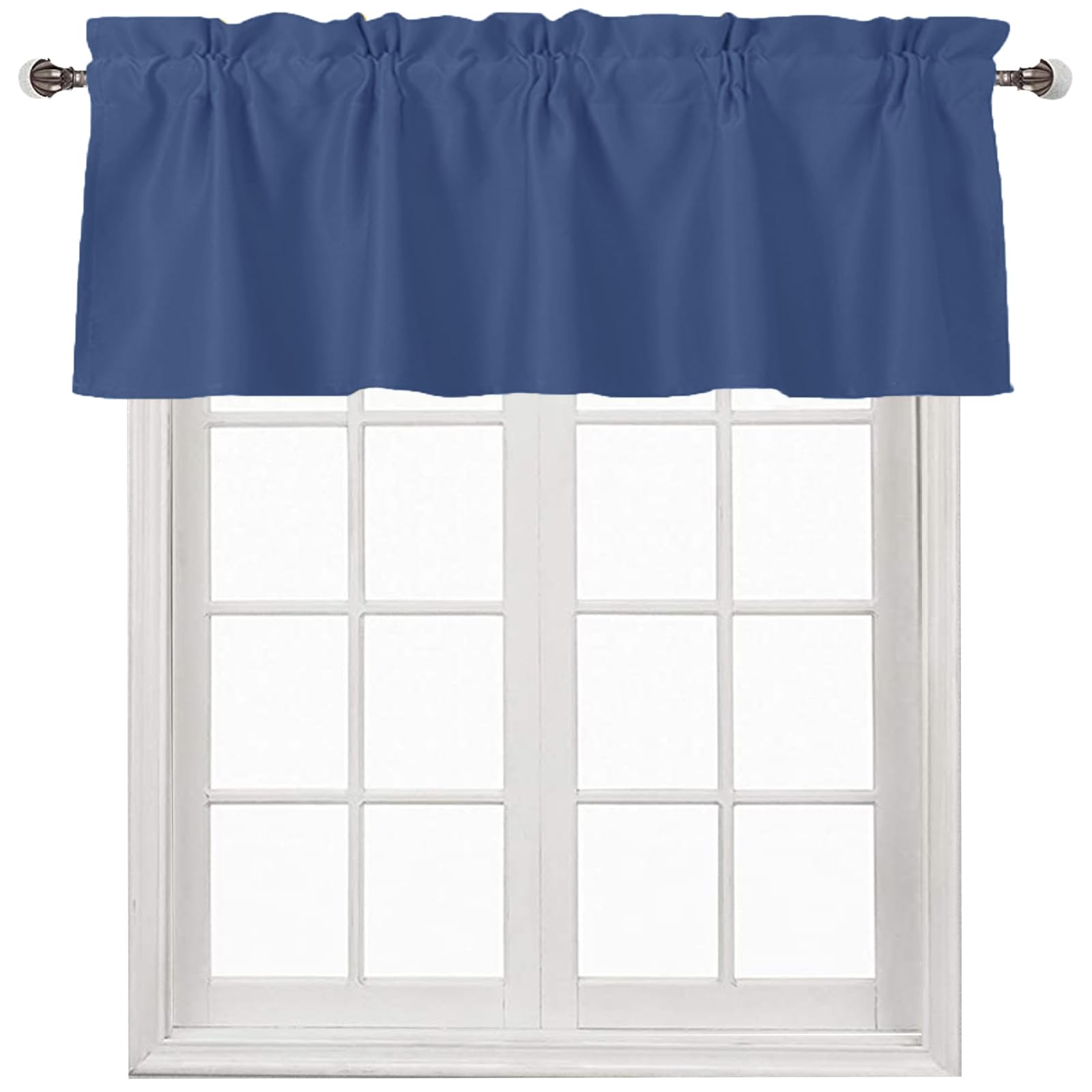 Snapklik.com : DWCN Blackout Valance Rod Pocket Window Valance Curtains ...