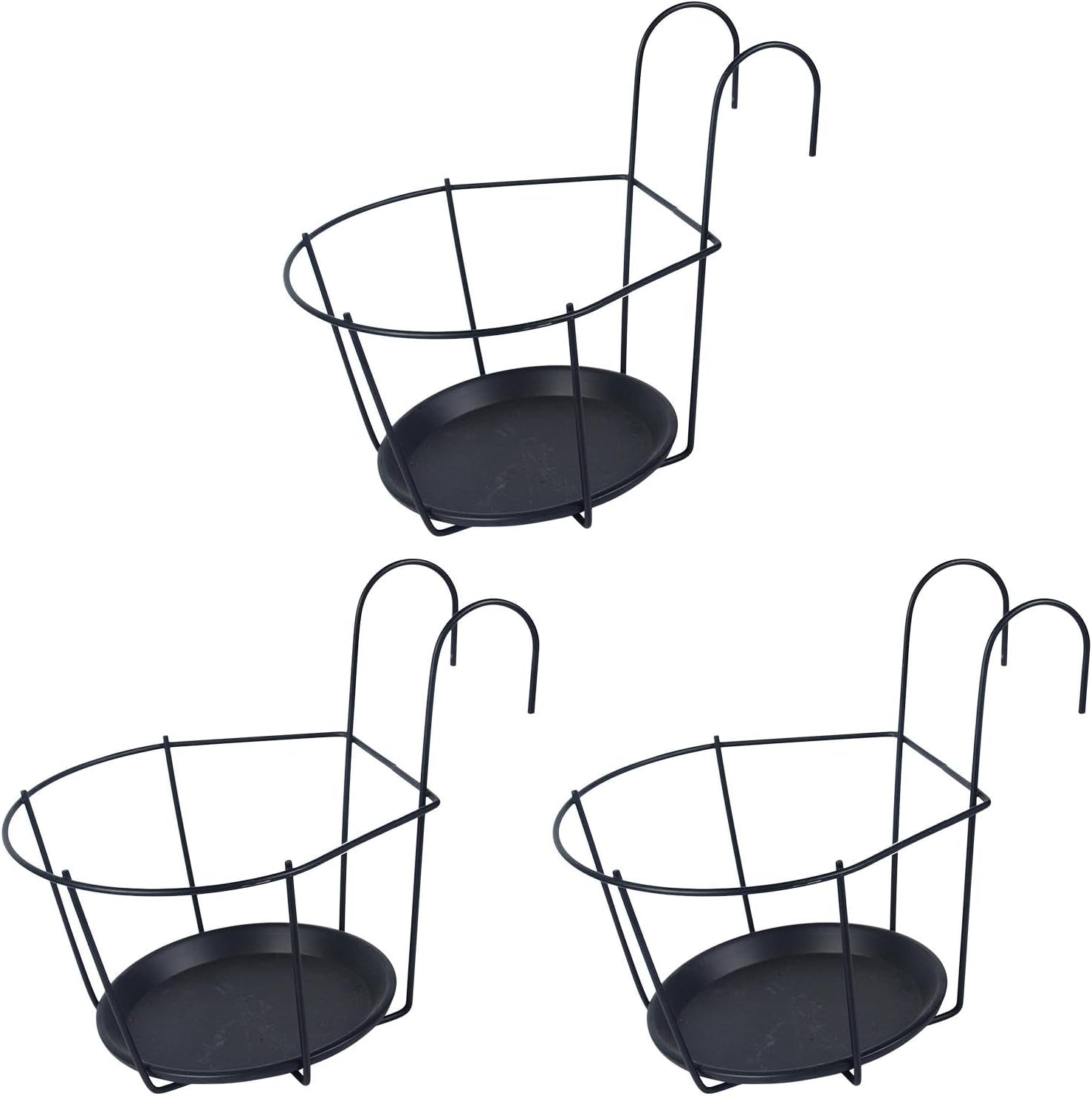 Plant Traps for Pots on Railing | Wire Railing Planter Baskets,Over The ...