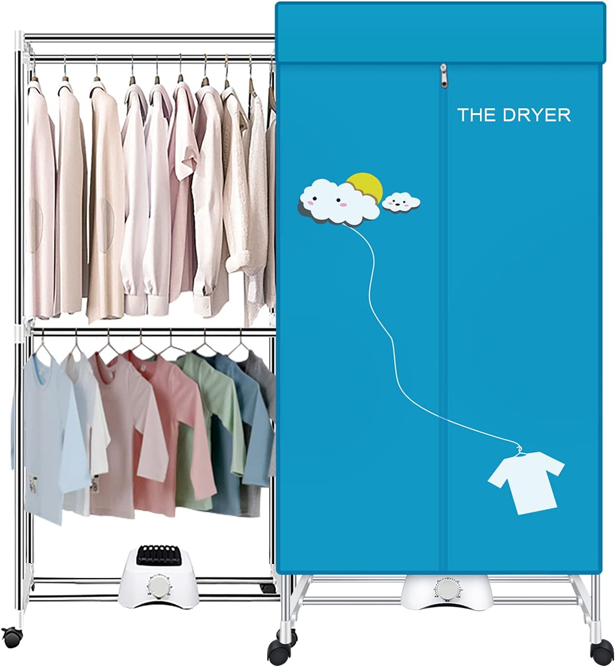 Amazon.com: Portable Clothes Dryer, 1200W Mini Portable Electric ...