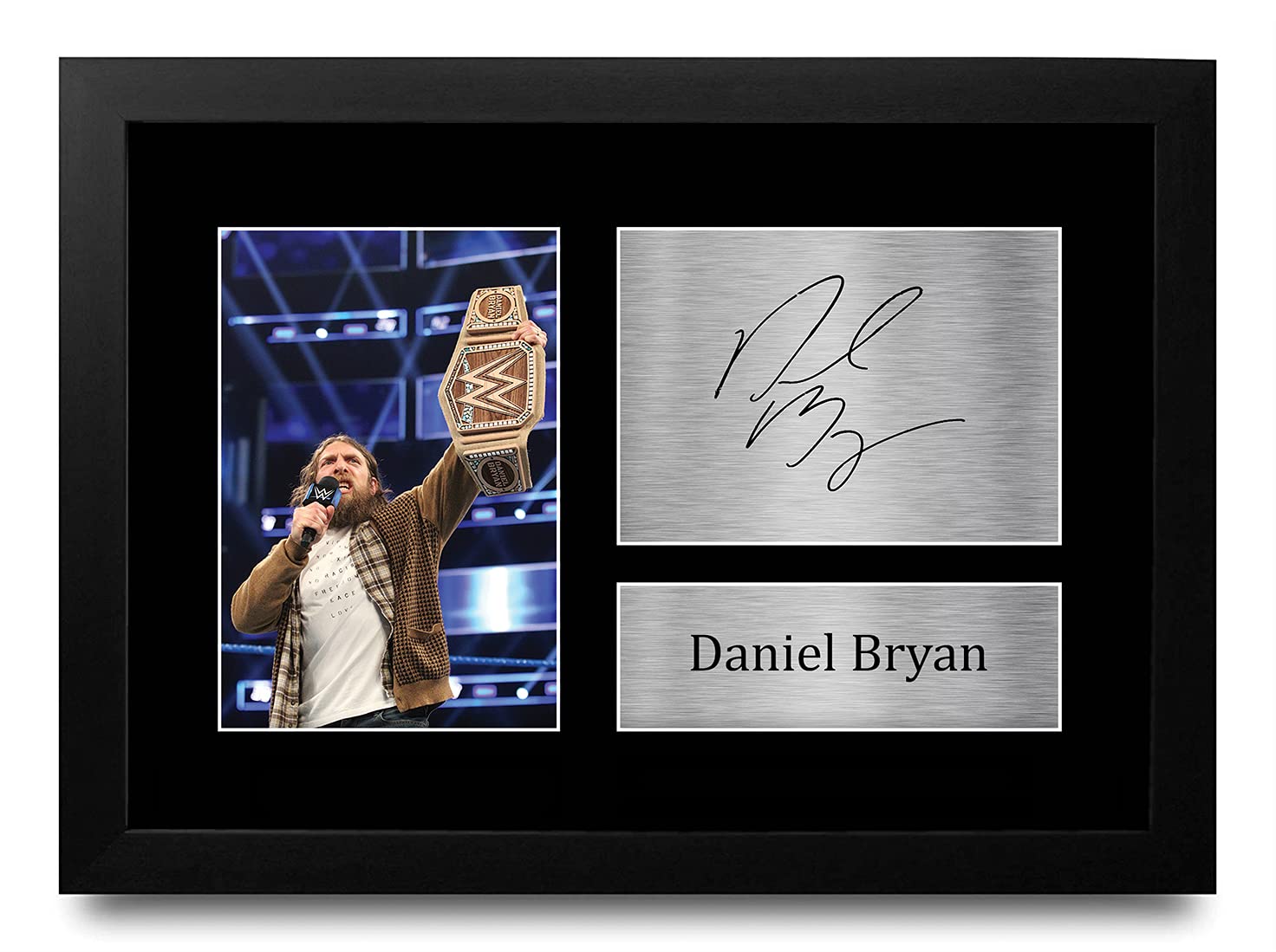 HWC Trading FRAMED Daniel Bryan Gift Signed A4 Printed Autograph WWF ...