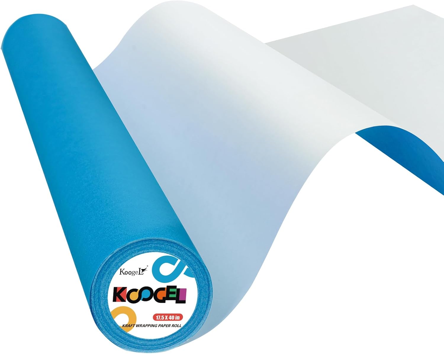 Amazon.com: Koogel Wrapping Paper Roll, Blue Wrapping Paper Gift ...