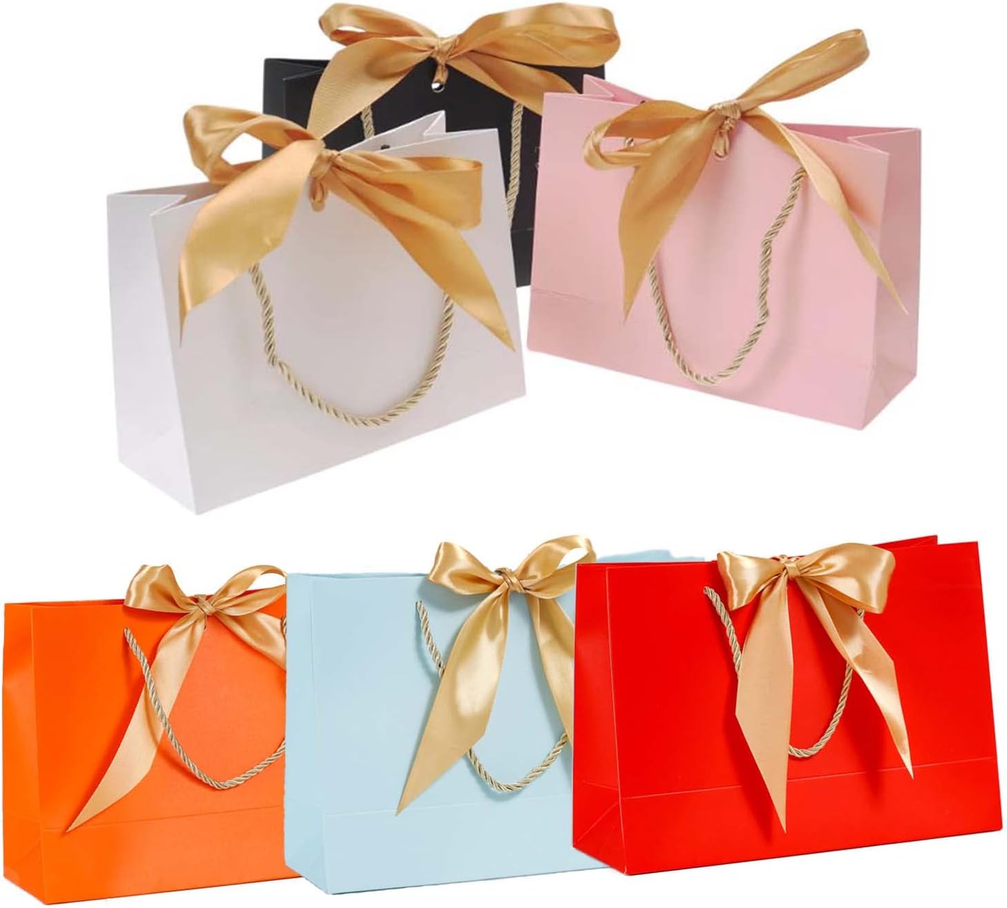 Small Gift Bags - Gift Bags with Handles in Bulk, Waterproof Colorful ...