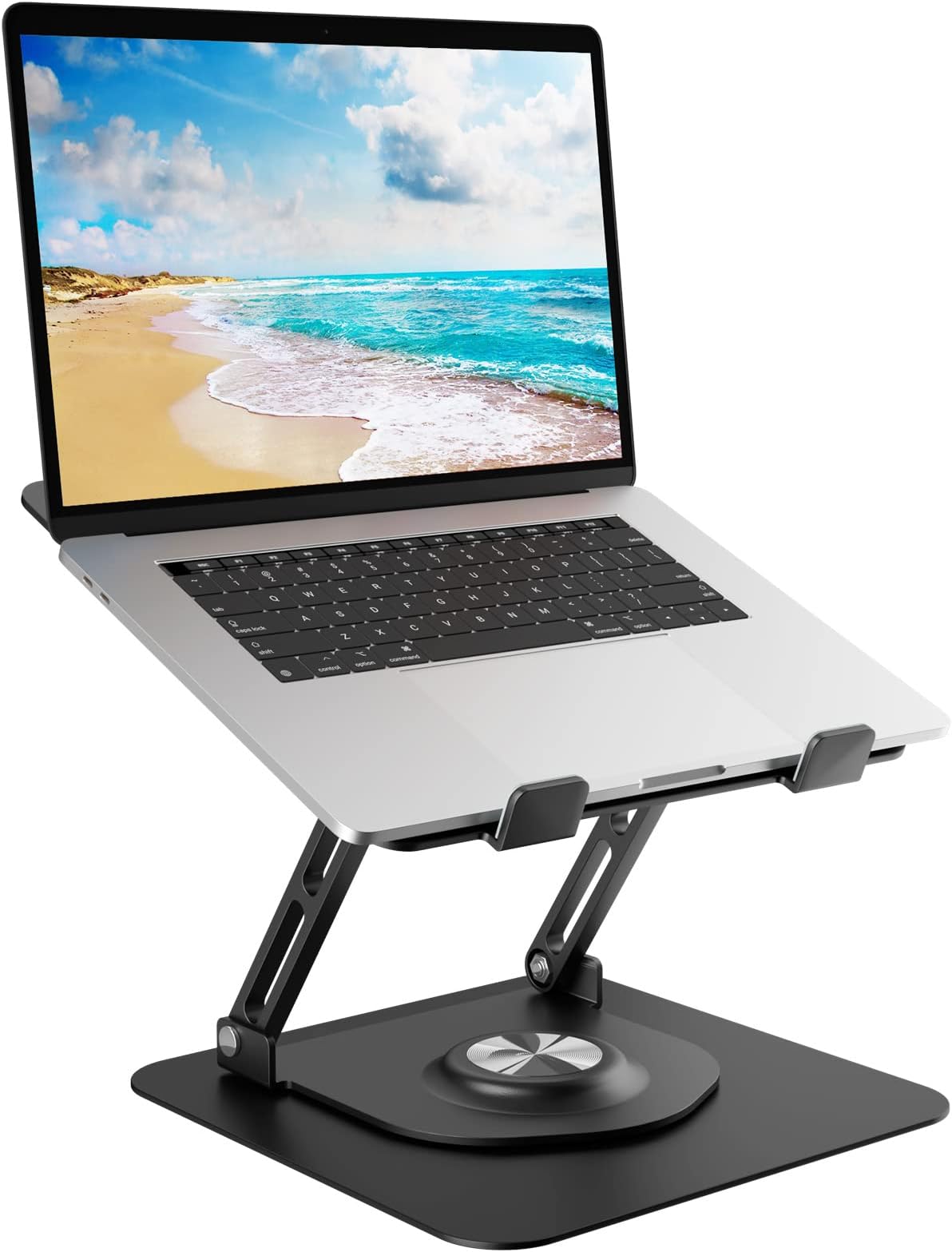Swivel Laptop Stand for Desk, Adjustable Height Aluminum Computer Stand ...