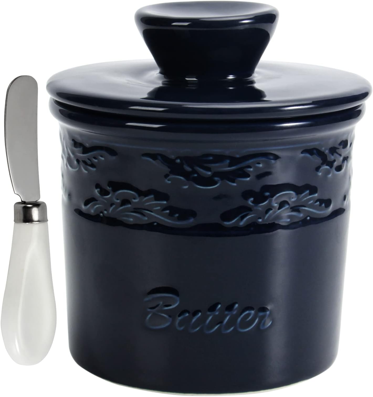 Amazon.com | Pottery Butter Keeper Crock Butter Crock Red French Butter ...