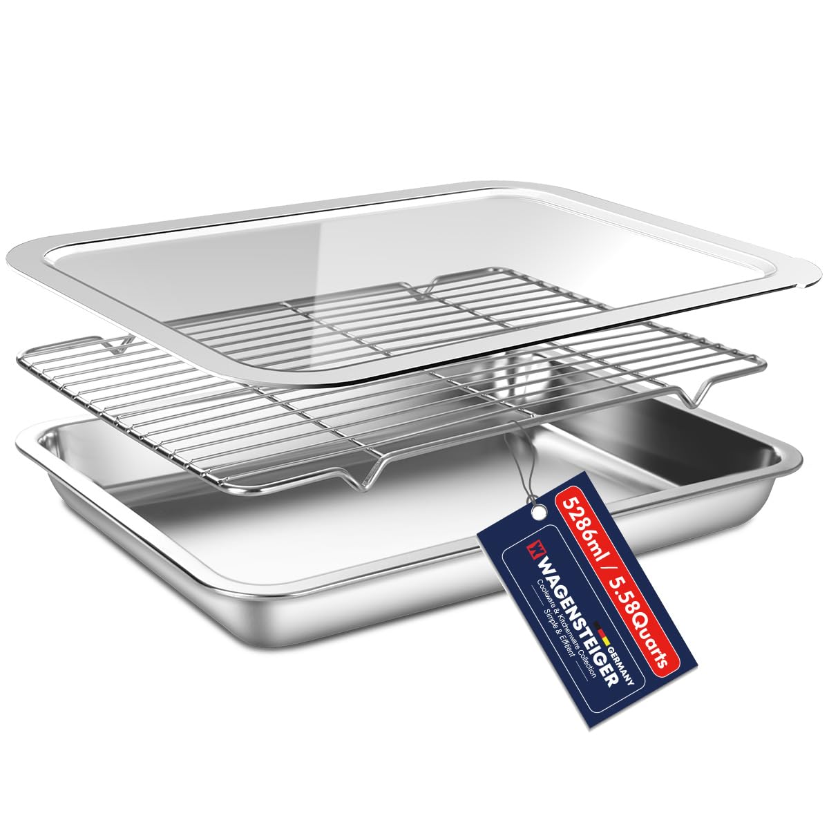 Amazon.com: WAGENSTEIGER Stainless Steel Food Prep Container Set with ...