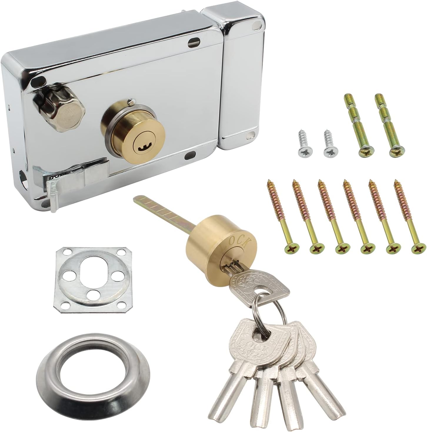 XMHF Home Safety Vertical Keyway Cylinder Deadbolt Rim Lock Set ...