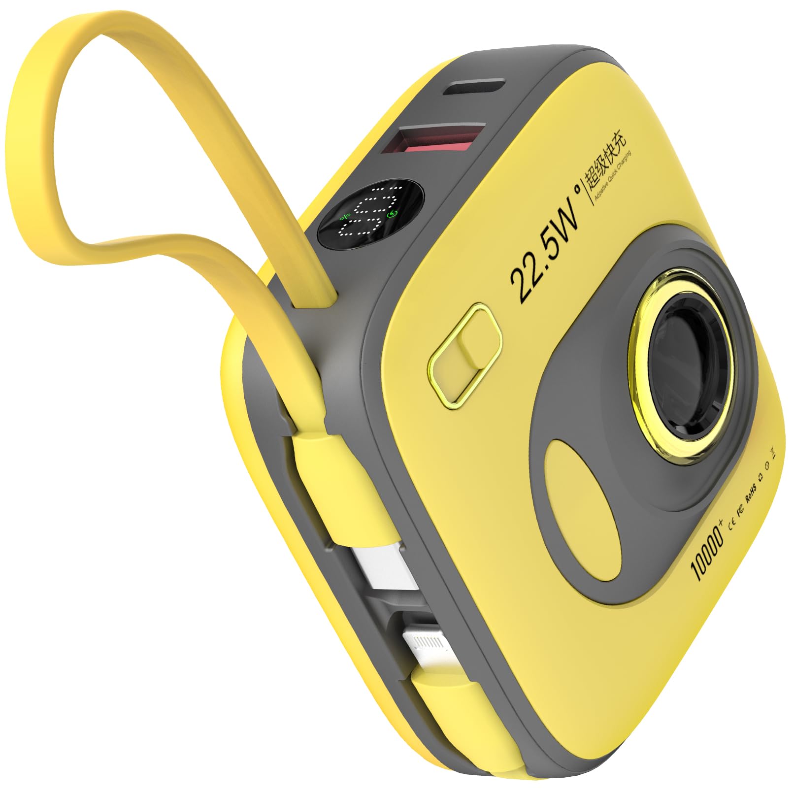 Amazon.com: SlaBao Portable Charger with Built in Cables 10000mAh, Fast ...