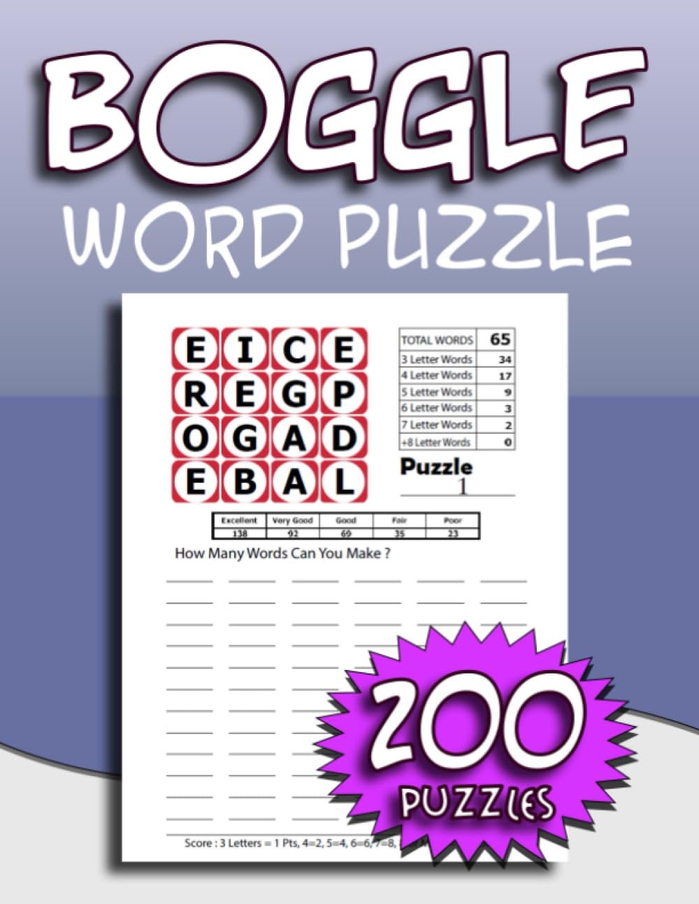 Boggle Word Puzzle: Enjoy 200 Puzzles, The Ultimate in Word Puzzle Fun ...