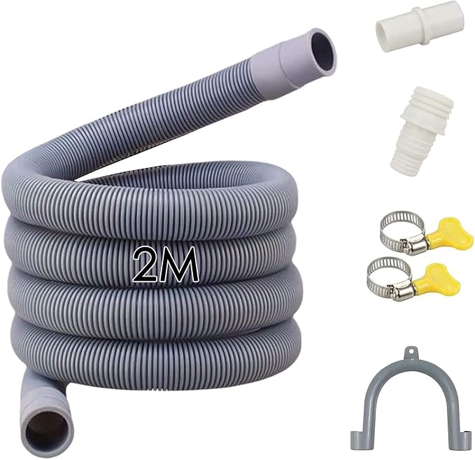 Quanerba 2m Washing Machine Waste Pipe Extension, Universal Dishwasher ...