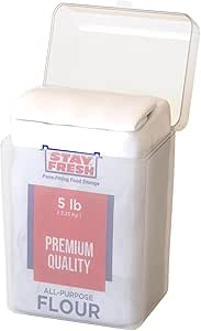 Amazon.com: Stay Fresh Clear Flour Storage Container - Plastic Flour ...
