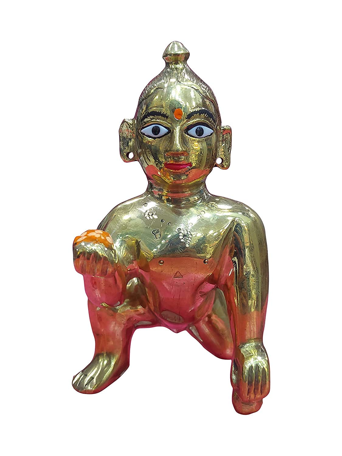 Buy Brass Bal Gopal/Laddu Gopal/Thakur Ji/Krishna Idol/Murti/Statue for ...