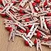 Amazon.com: Veemoon 100pcs Red Clothespins Woodsy Decor Mini Wooden ...