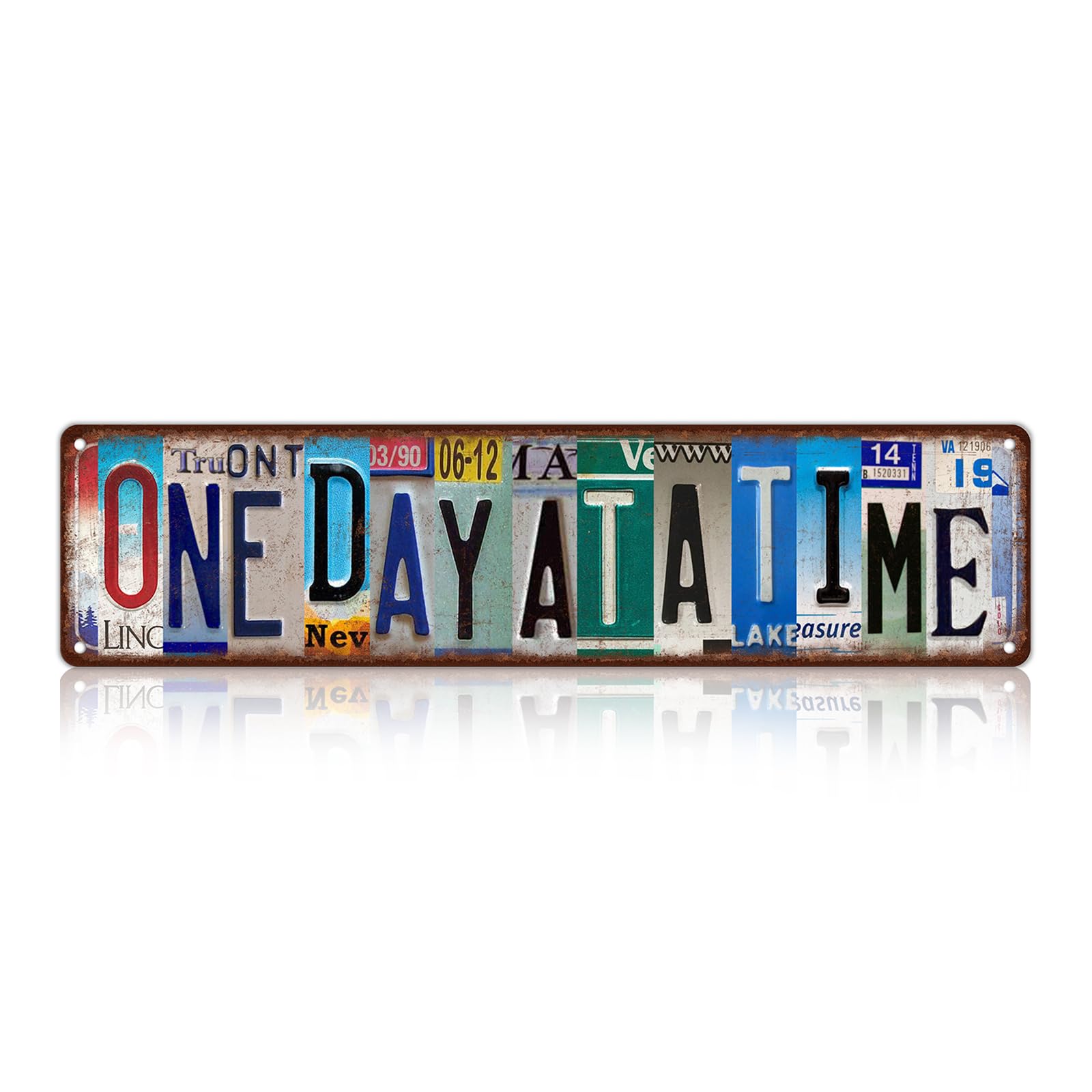 Amazon.com: Vintage One Day At A Time Wall Decor Street Signs Home Bar ...
