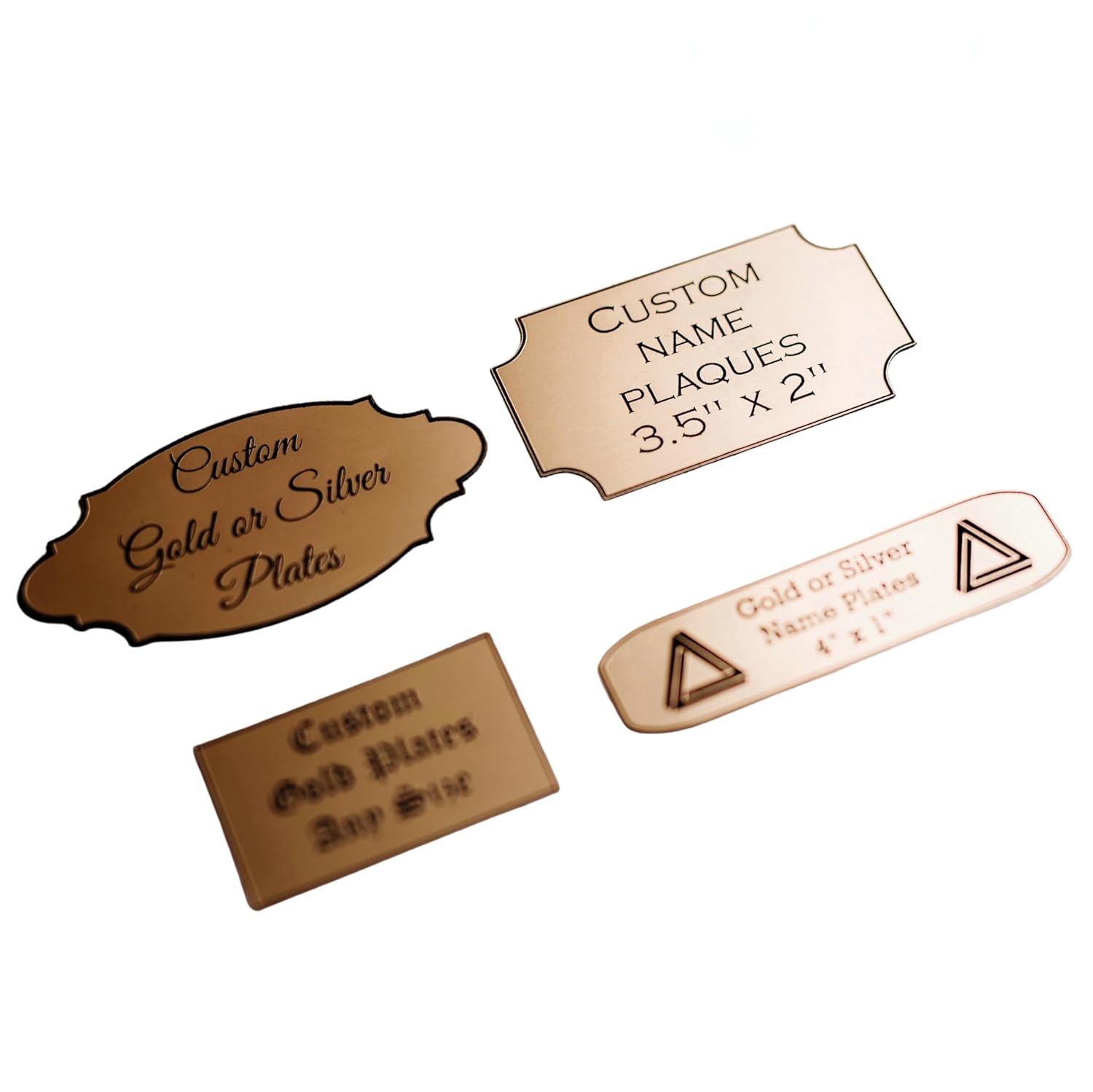 Amazon.com: Custom Engraved Plexybrass Plate, Name Plaque, Art Tags ...