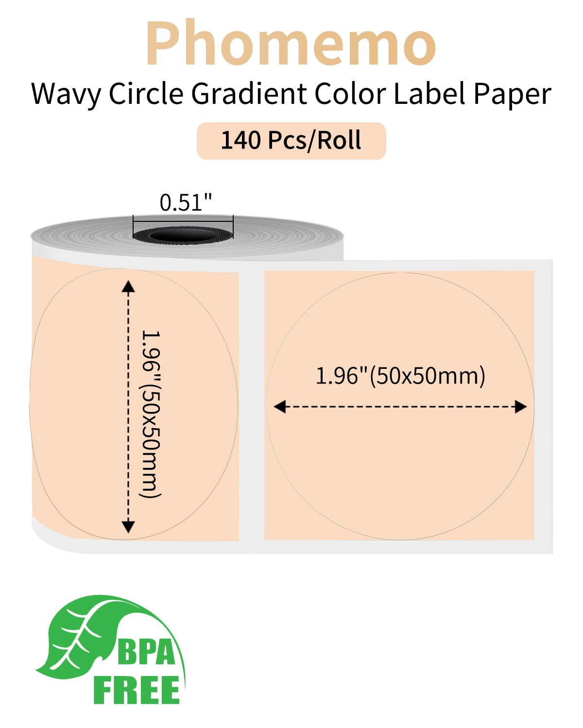 Snapklik.com : Phomemo Circle Thermal Sticker Label, Compatible