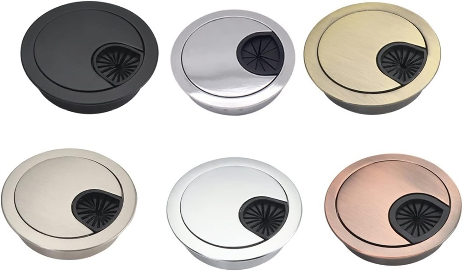 Amazon.com: TNDYIG 8pcs Metal Round Wire Hole Cover Zinc Alloy Table ...