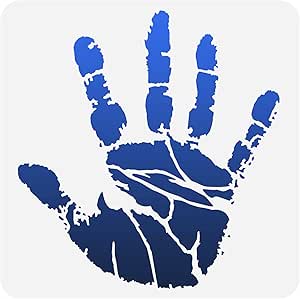 Amazon.com: BENECREAT Hand Print Plastic Painting Stencils, 12x12 Human ...
