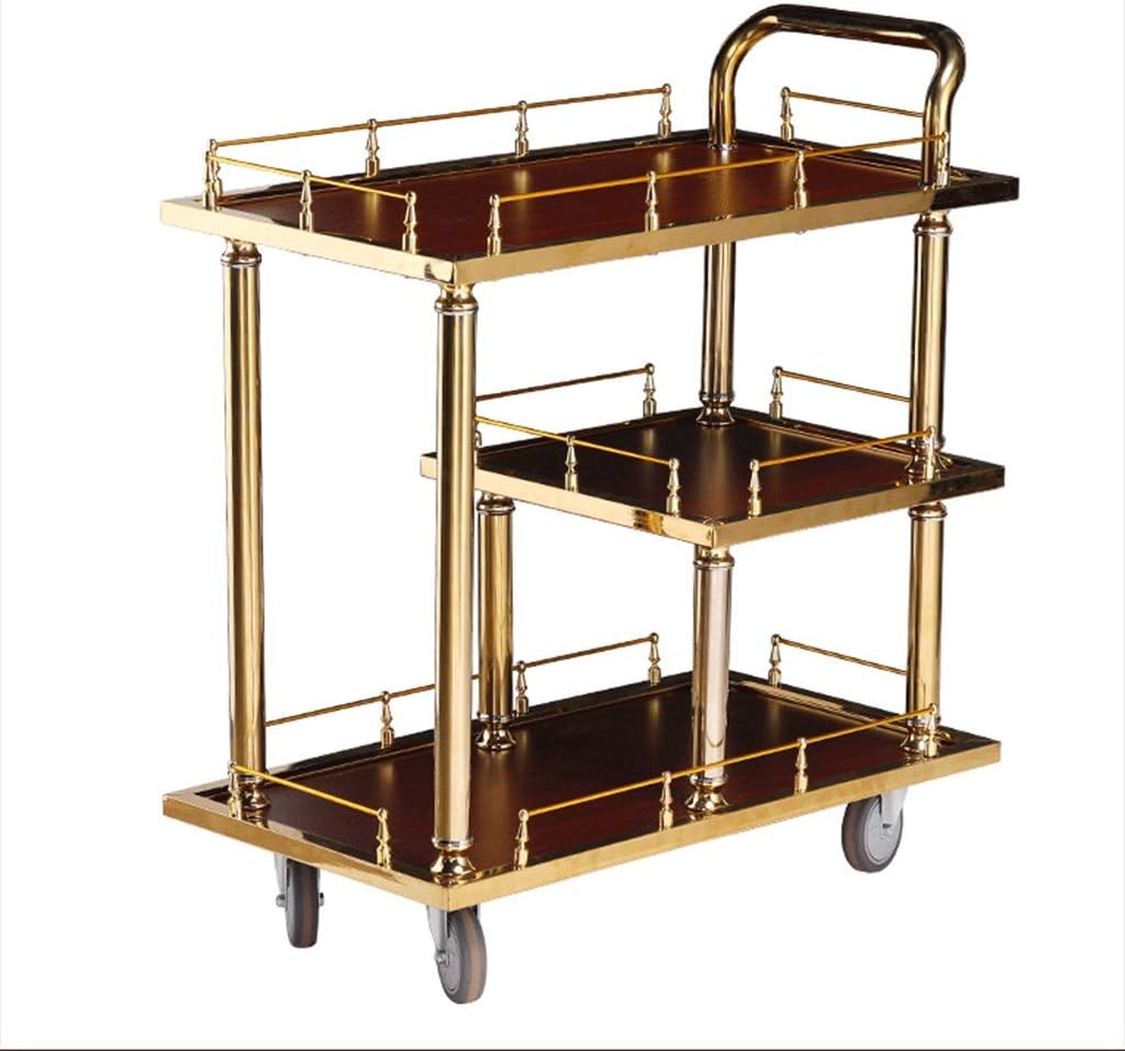 WLCBWYF Wine Storage Trolley Kitchen Mobile Tea Trolley for Hotels and ...