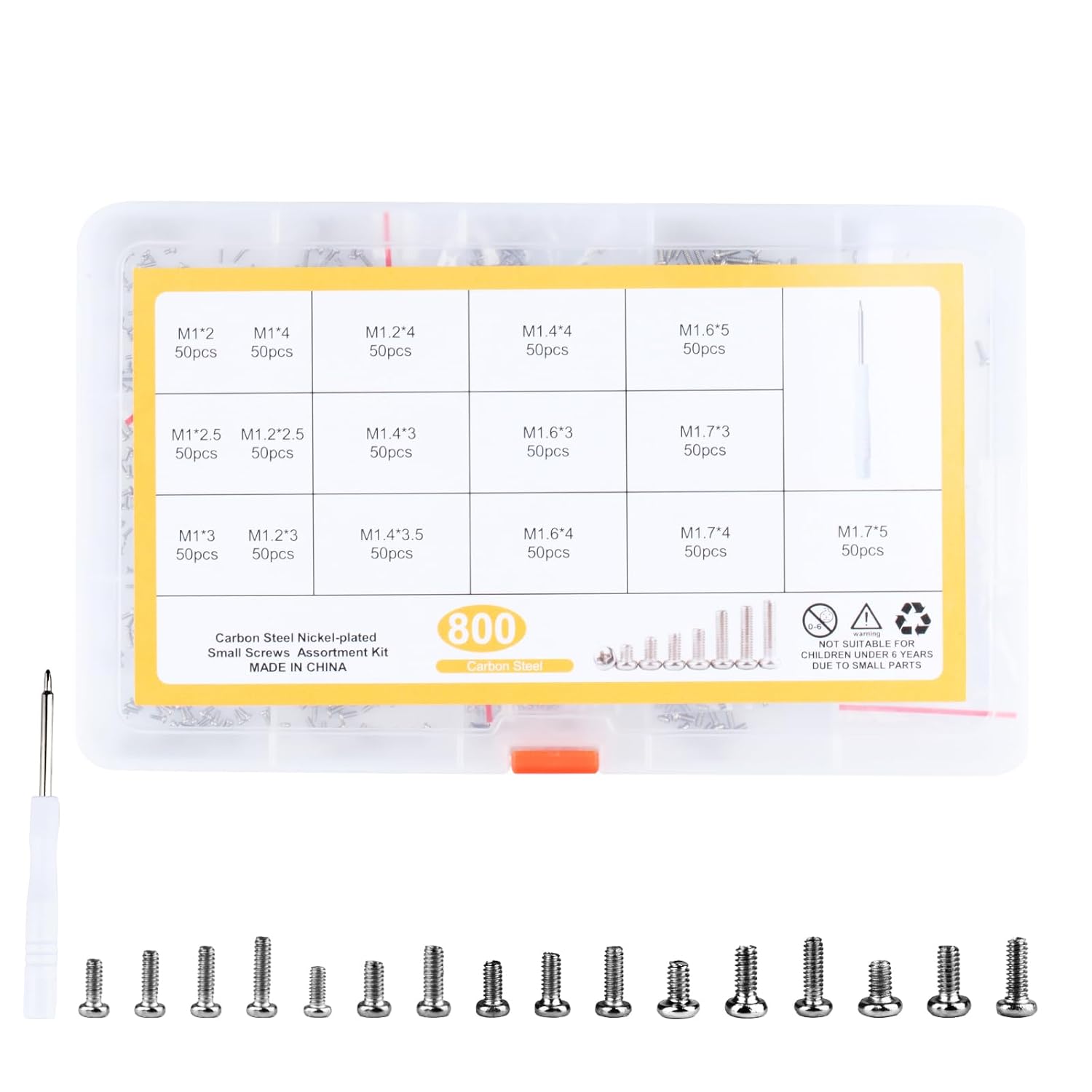 Tiny Screws for Electronics, 800pcs Mini Screws, Micro Screws, Phillips ...