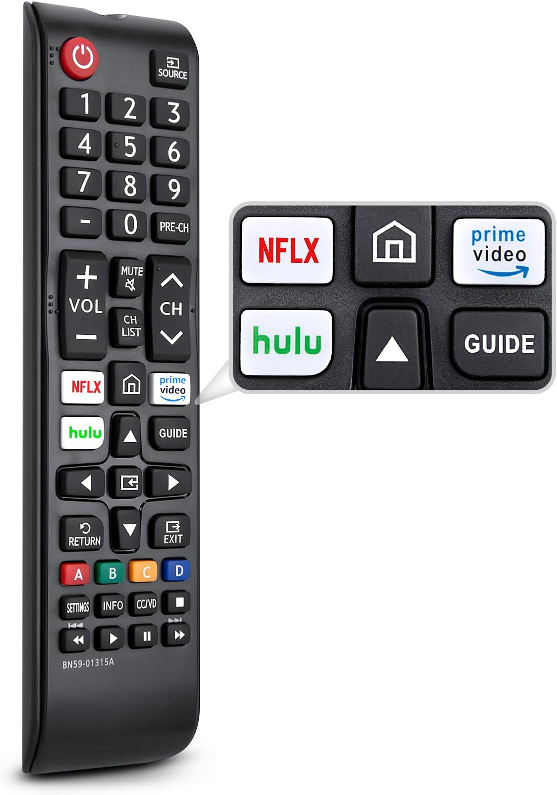 Amazon.com: Samsung Remote Control (BN59-01315A) for Select Samsung TVs ...