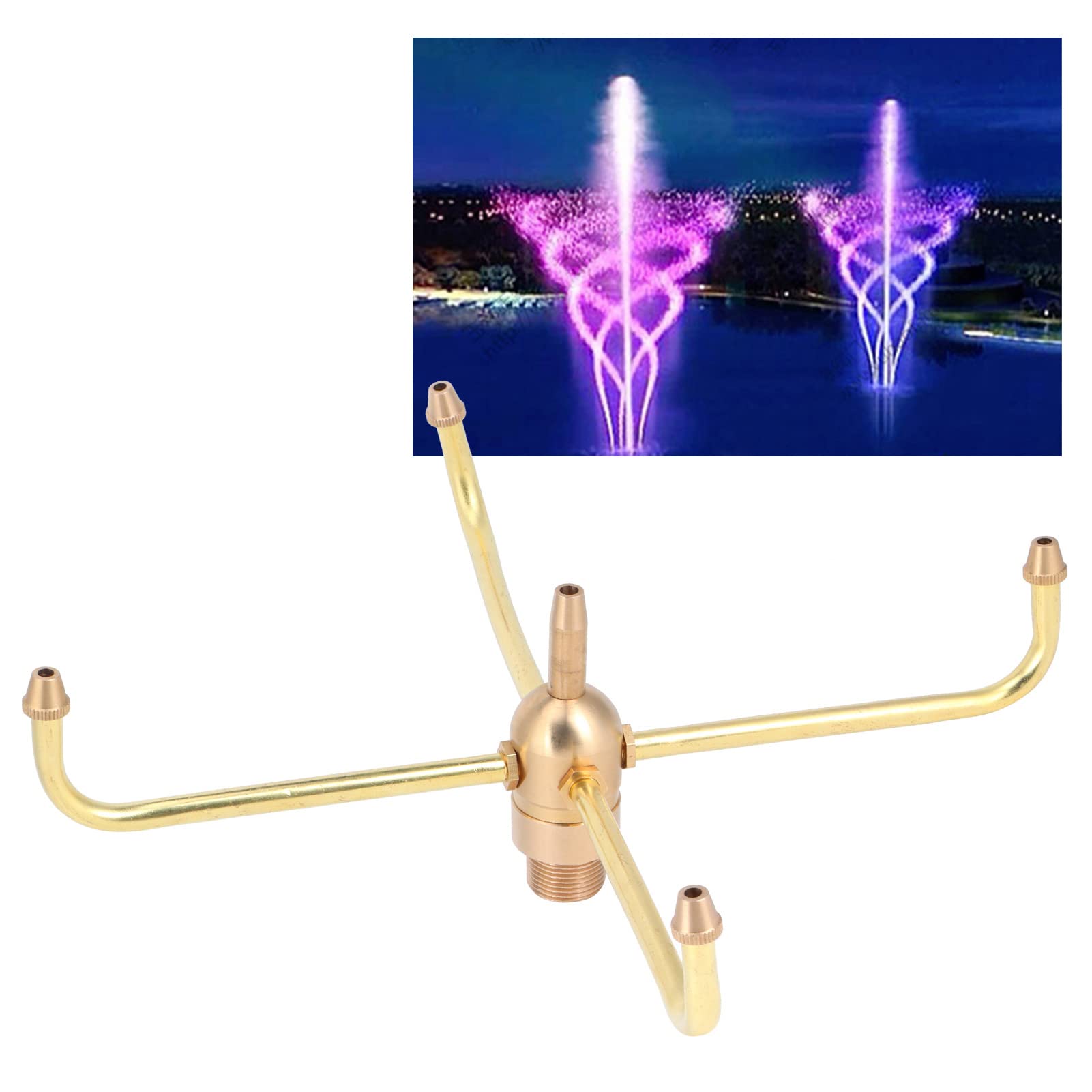 Amazon.com: Water Fountain Nozzle Heads with Rotating 4 Arms,G1/2 ...