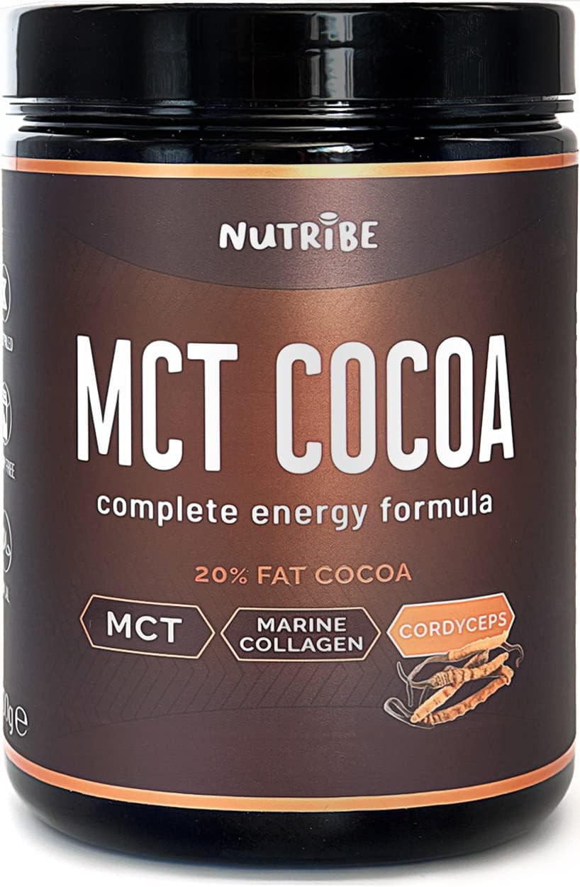 Nutribe MCT Cocoa – Appetitzüglergetränk mit marinen Kollagenproteinen und Cordyceps-Adaptogen ...
