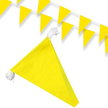 Amazon.com: Peryiter Pennant Banner Flags 105 ft Perimeter Marking ...