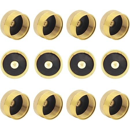Amazon.com : Hooshing 12PCS Solid Brass Propane Caps 1lb Propane Bottle ...
