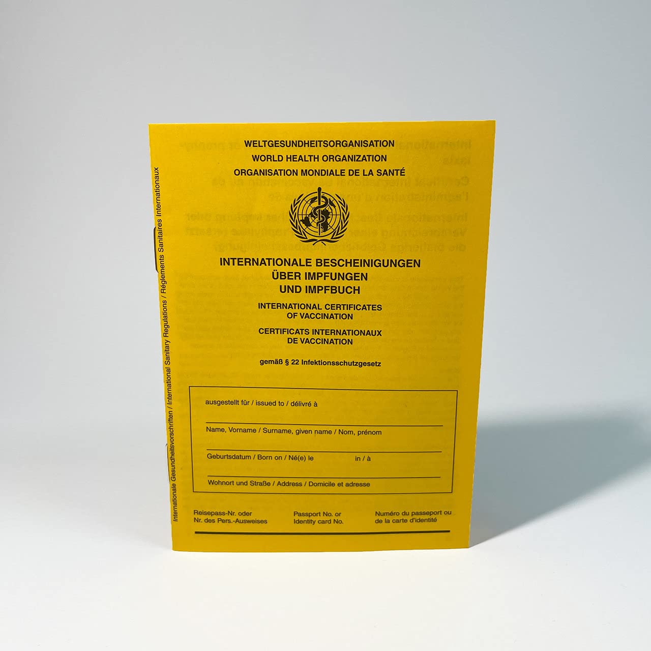 Impfpass/Impfausweis/Impfbuch - International WHO zertifiziert - inkl ...
