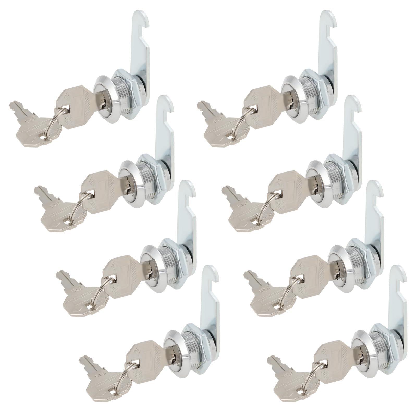 SG Store 8 Pack 16mm Cam Lock with Keys Zinc Alloy Barrel Lock Cabinet ...