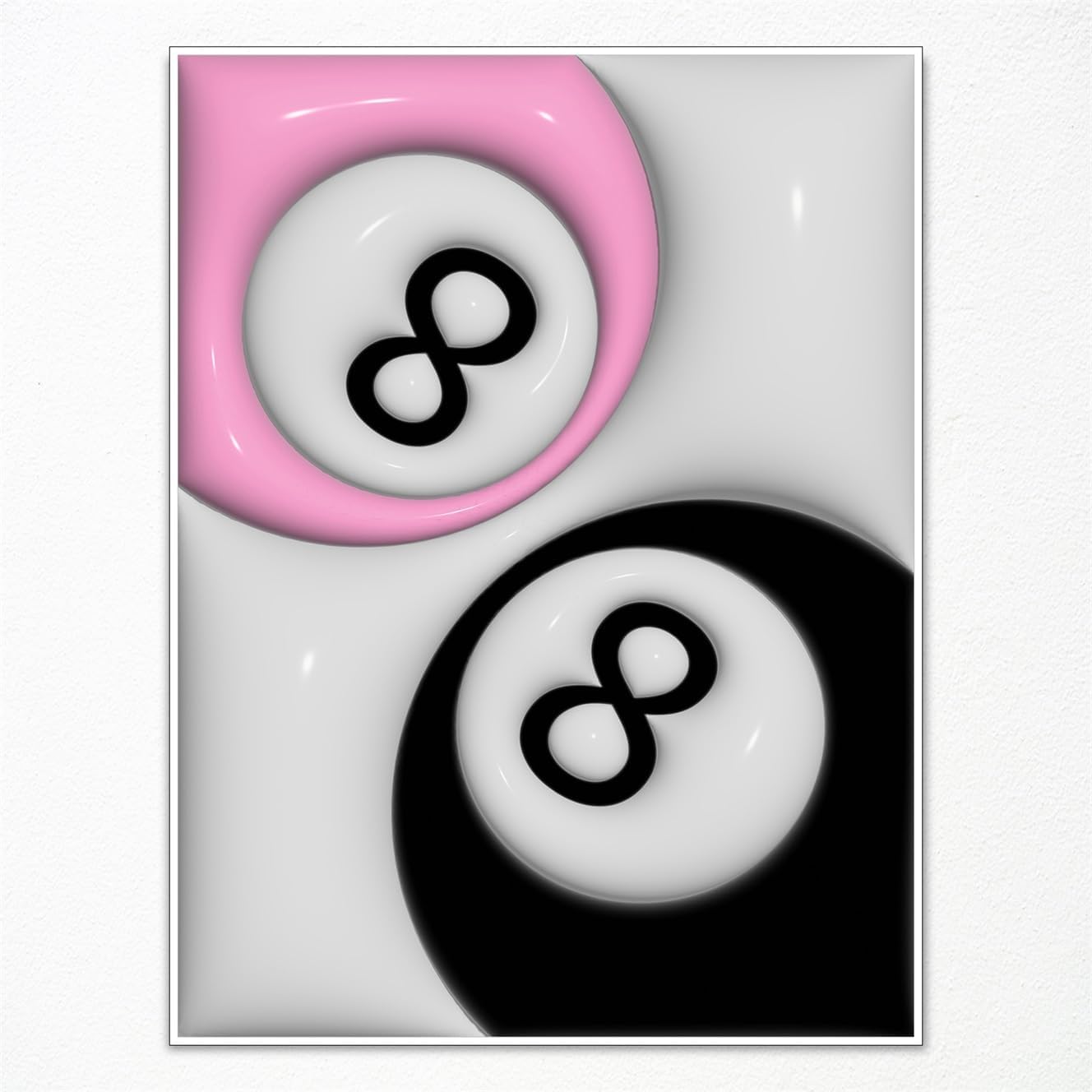 Amazon.com: sdgobvco Trippy Pink 8 Pool Ball Art Print, Trendy ...