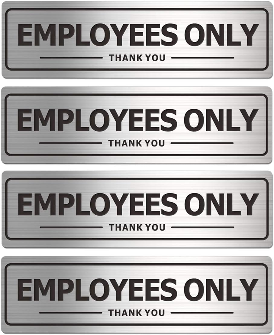 In A Meeting Door Sign 2 Pack Employees Only Signs - 8x6 Inch Self ...