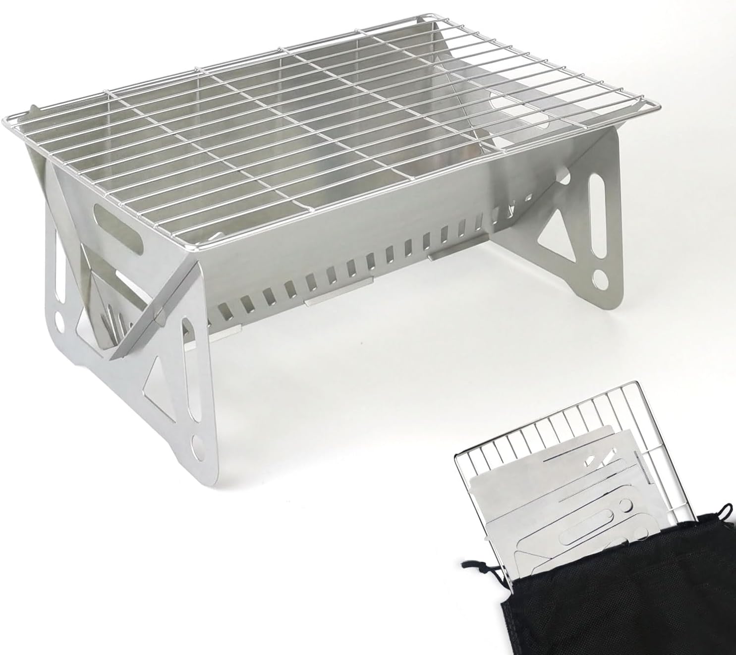 Amazon.com : Boundless Voyage Mini Size Durable Titanium Charcoal BBQ ...