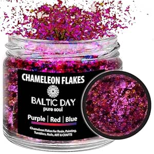 Amazon.com: Chameleon Flakes for Resin [ Purple-Red/Blue ] - Color ...