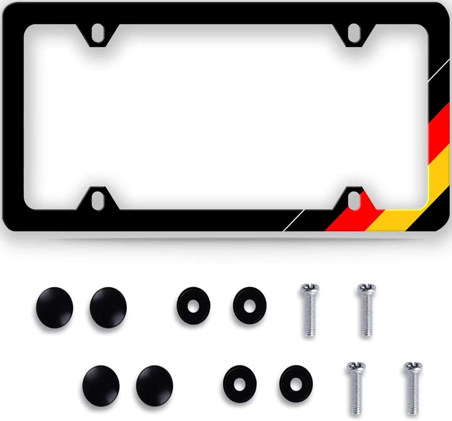 Amazon.com: German Flag Germany License Plate Frame - 1Pcs Personalized ...