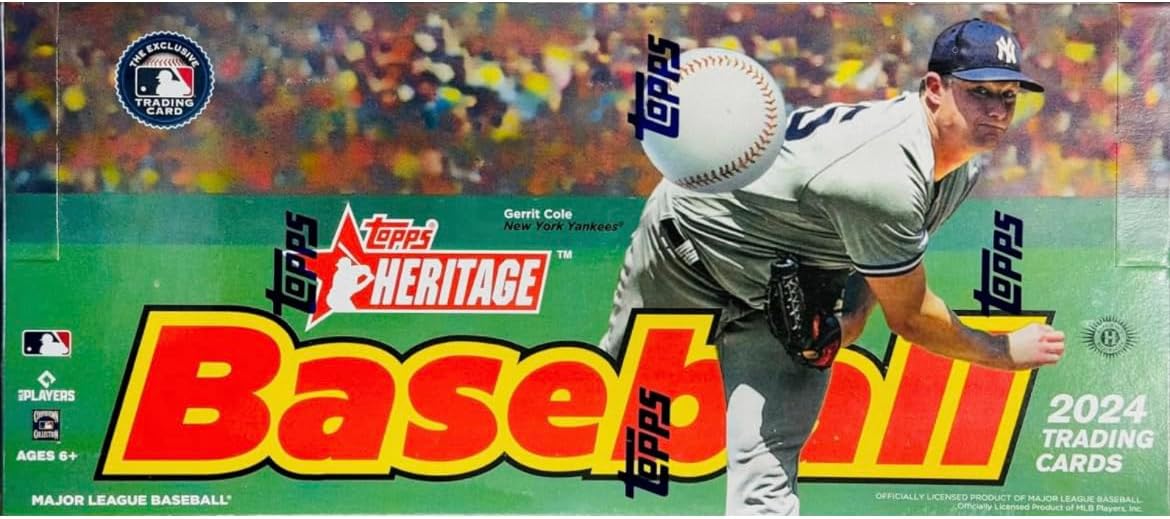 Amazon.com: 2024 Topps Heritage Baseball Hobby Box : Collectibles ...