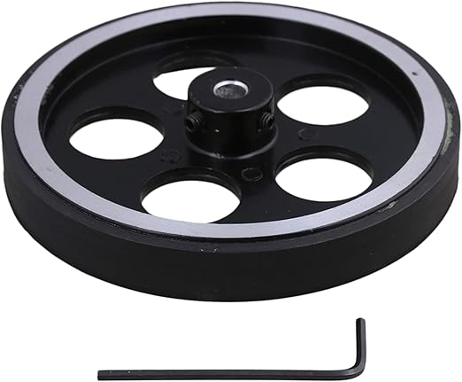 Amazon.com: Aluminum & Rubber Rotary Encoder Wheel Black + Silver (300 ...