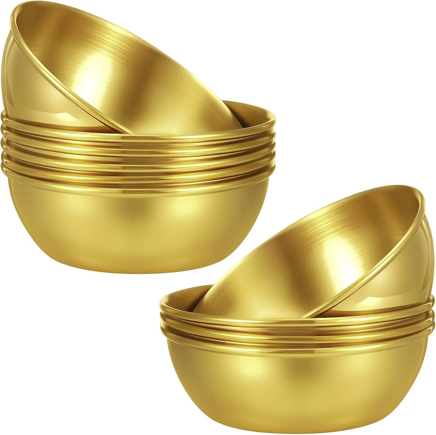 Amazon.com: NovaCultery 10 Pcs Mini Stainless Steel Gold Mixing Bowls ...