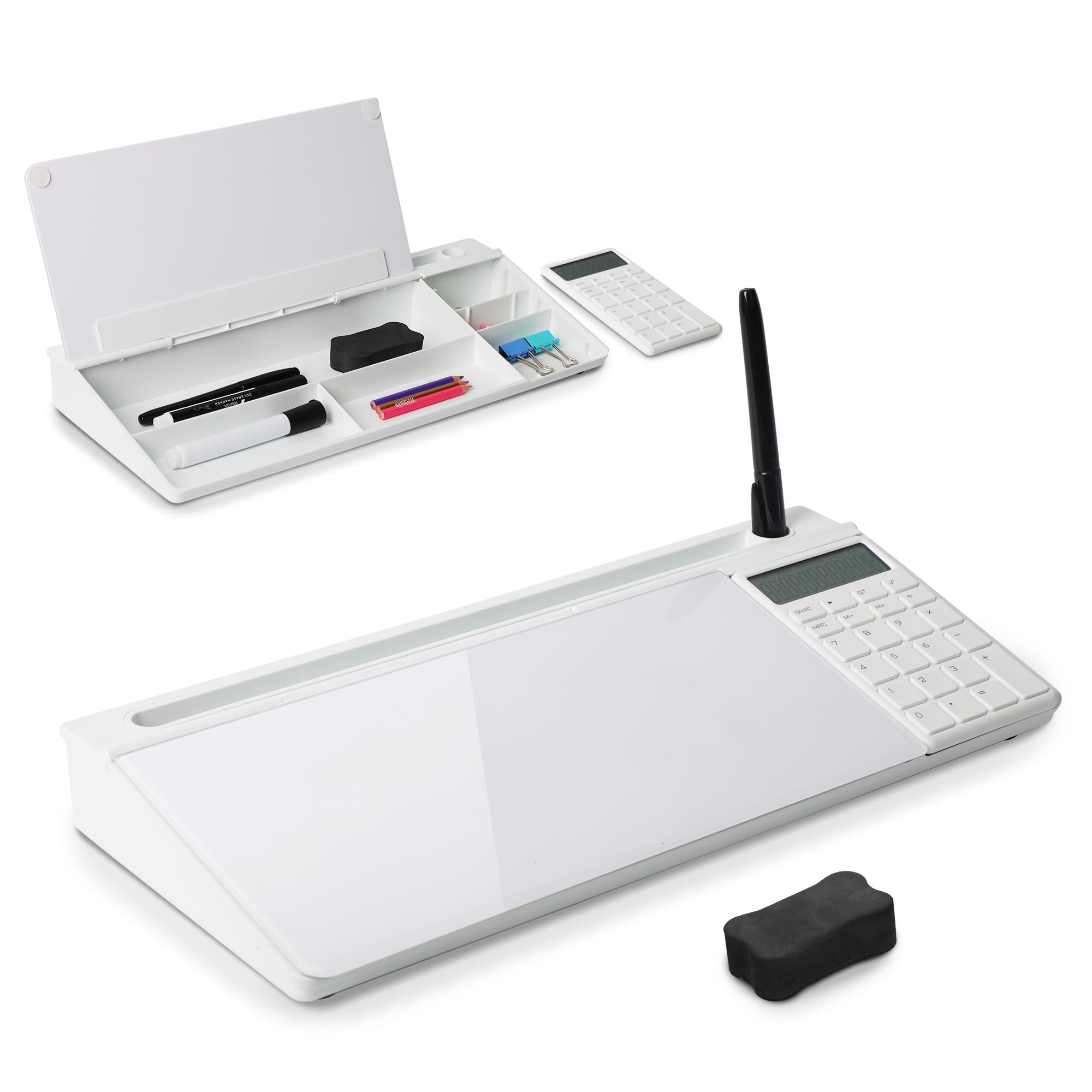 Amazon.com : ORIENTOOLS Small Glass Desktop Whiteboard, Desk Whiteboard ...