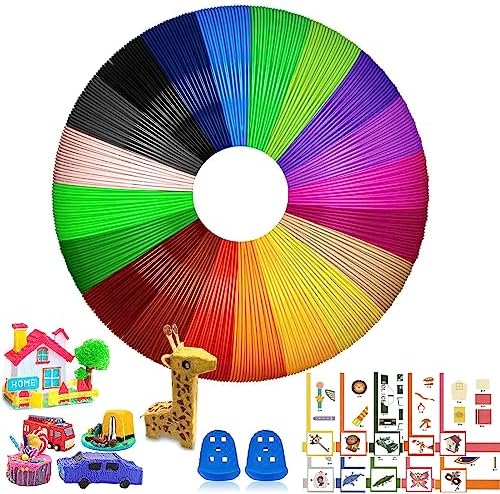 3D stift filament 100m, 3D Druck Stift PLA Filament 1.75mm 20 Farben 3D ...