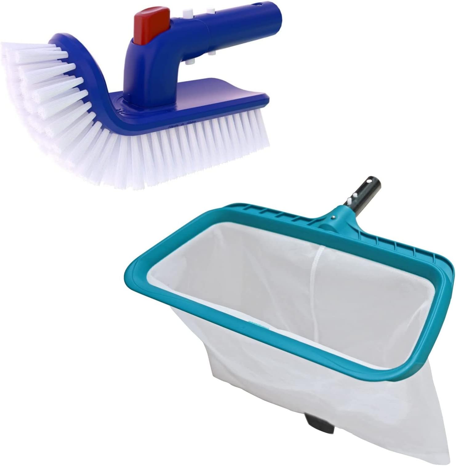 Amazon.com : POOLWHALE Pool Fine Mesh Rake Net with Pool Corner Brush ...