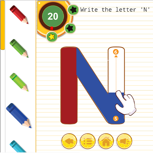 English Alphabet Tracing and Coloring Educational Game for Kids –ABC ...