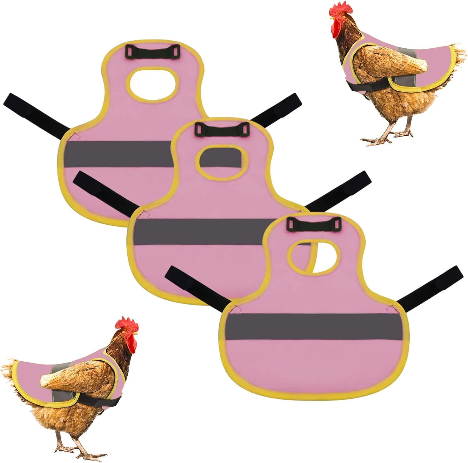 Amazon.com : HOMURY Hen Reflective Vest Chicken Saddles: 3 Pcs Chicken ...