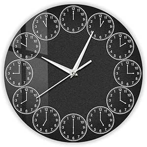 Amazon.com: Timethink 12 Inch Circle of Time Reverse Wall Clock for ...