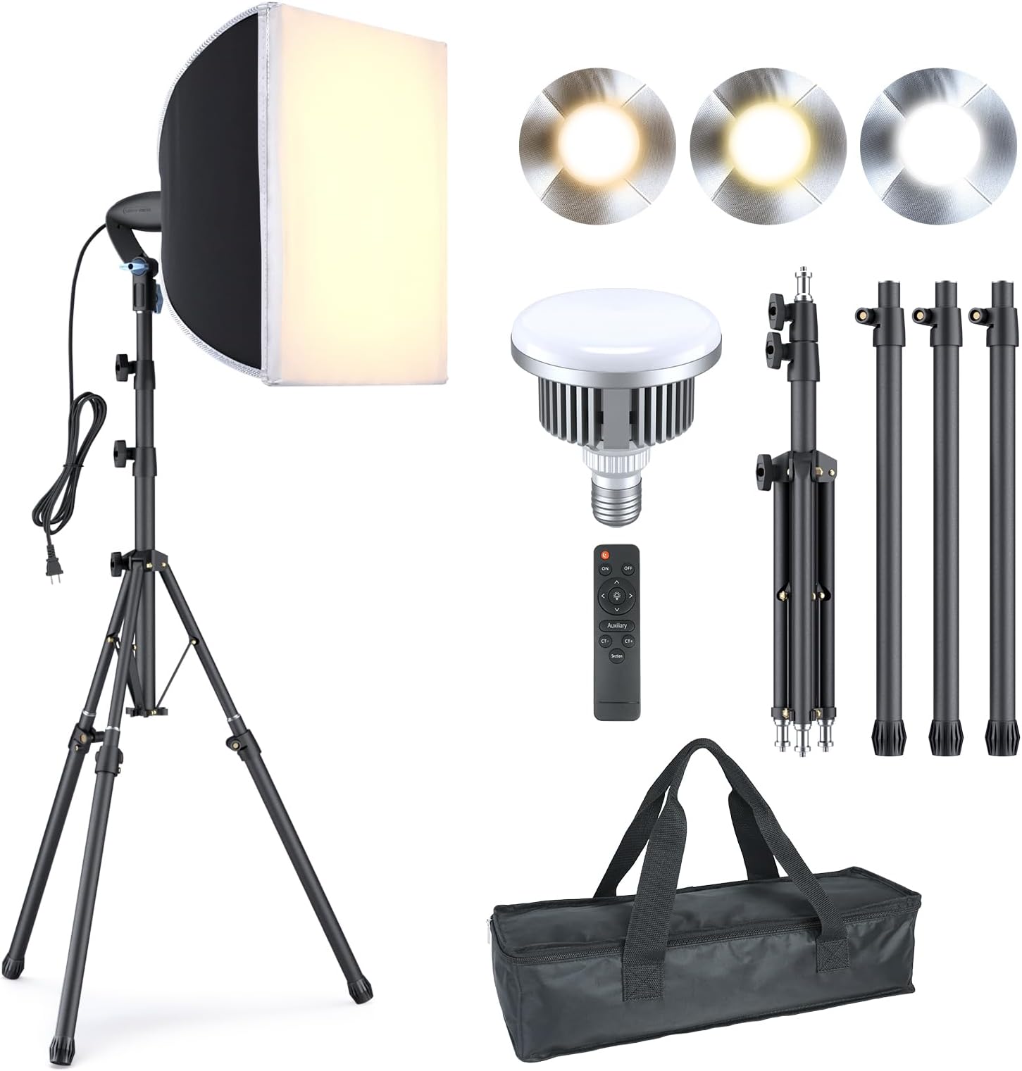 Amazon.com : LINCO Lincostore Softbox Photography Lighting Kit 16'' x 16'' Professional Softbox ...