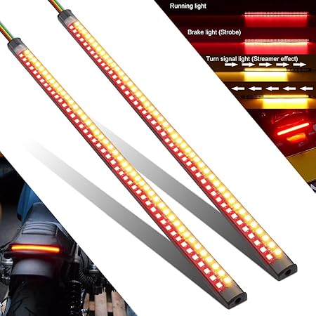 Amazon.com: Wiipro Universal led Harley Davidson Light Strip Tail Brake ...