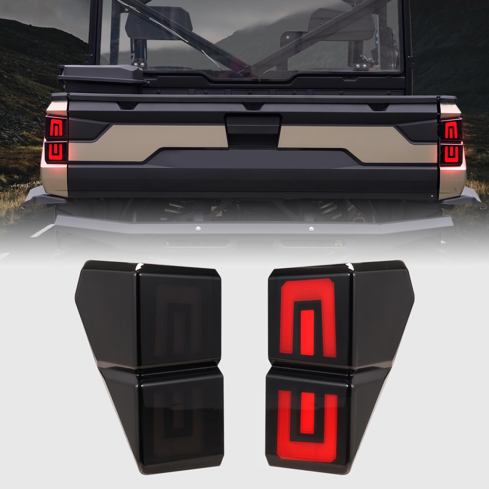 Amazon.com: A & UTV PRO LED Tail Lights for Polaris Ranger 1000 XP Crew ...