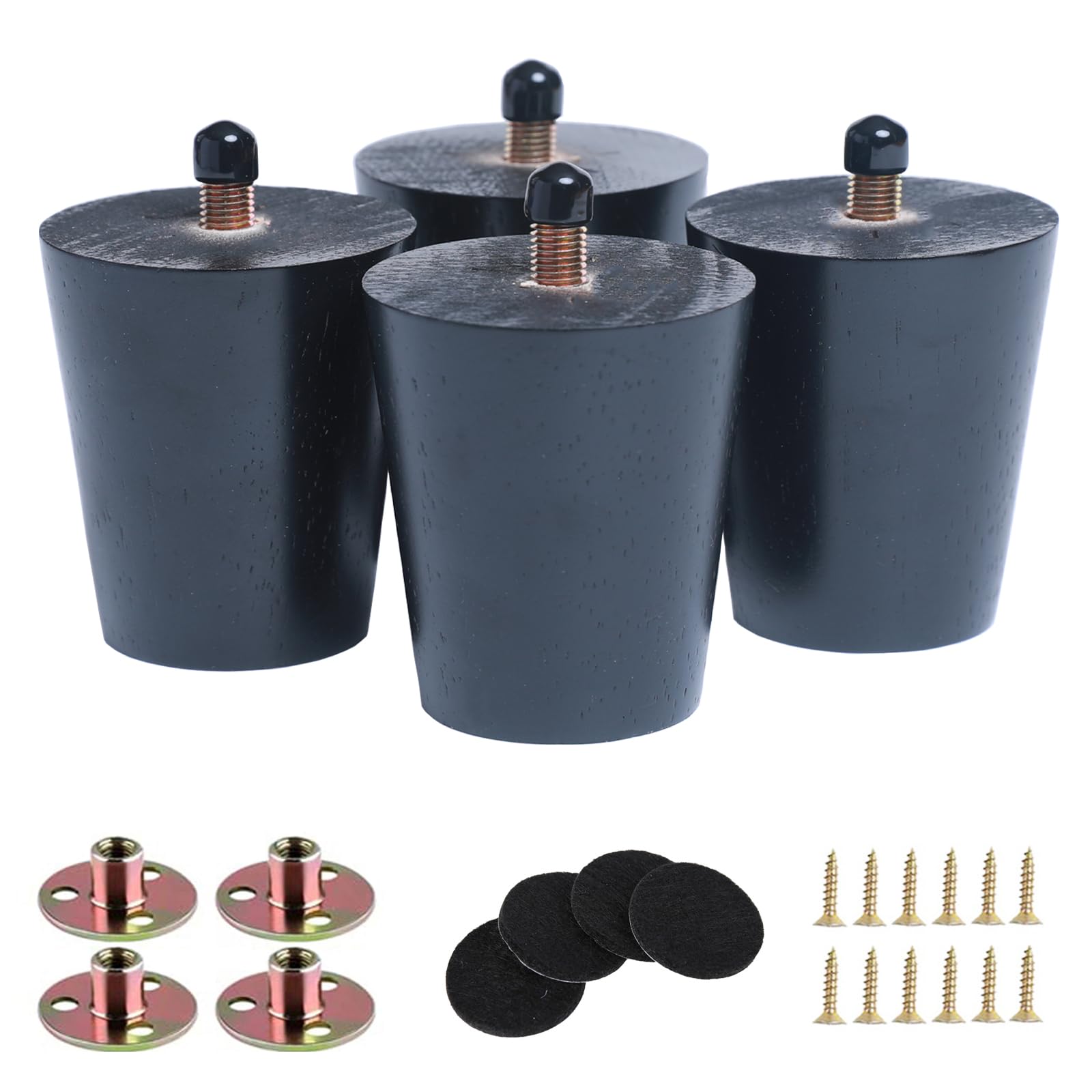 Snapklik.com : Txcucc 3 Inch Wood Furniture Legs Sofa Legs Pack Of 4 ...