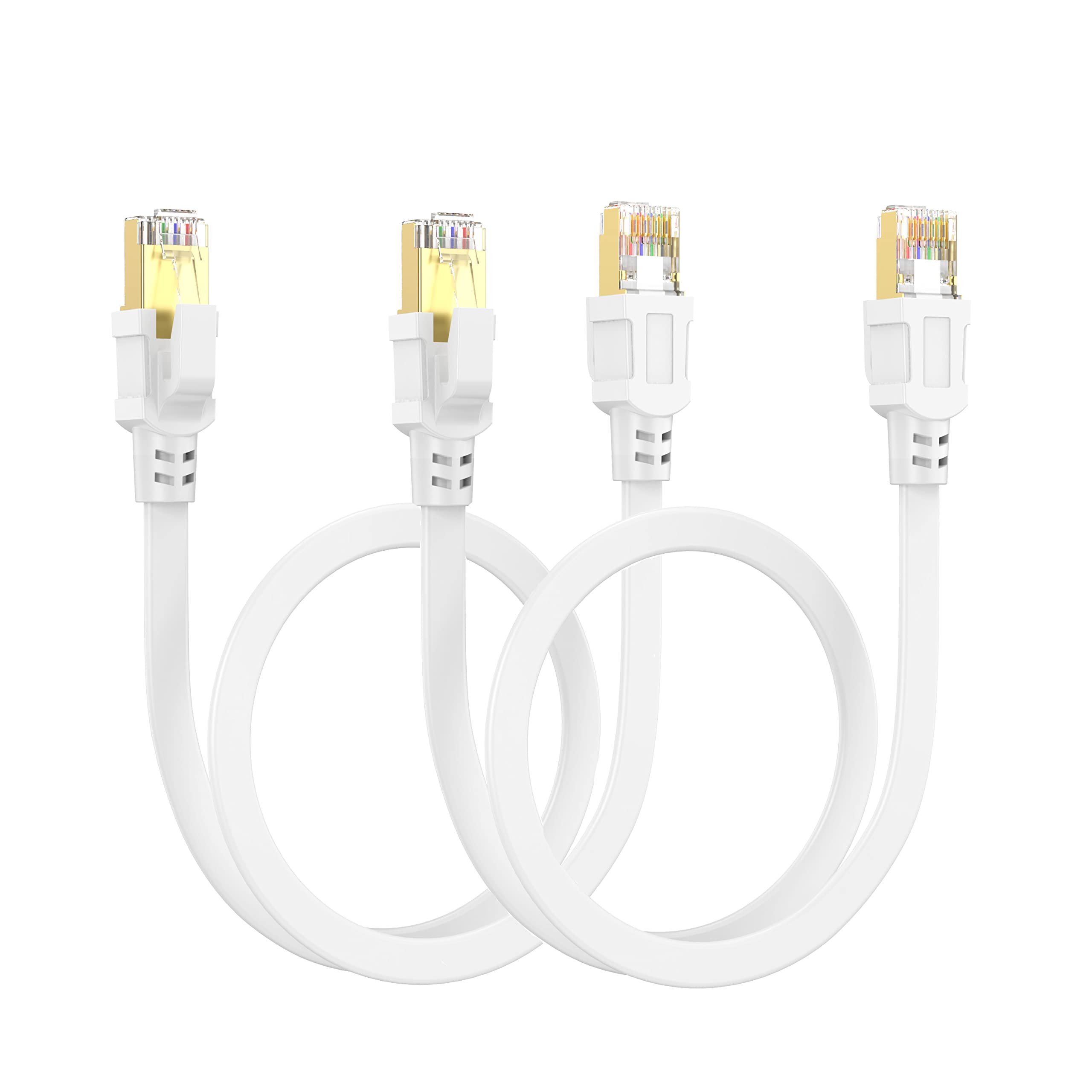 Snapklik.com : MOSIMLI Cat 8 Ethernet Cable 1.5Ft 2-Pack, High Speed ...