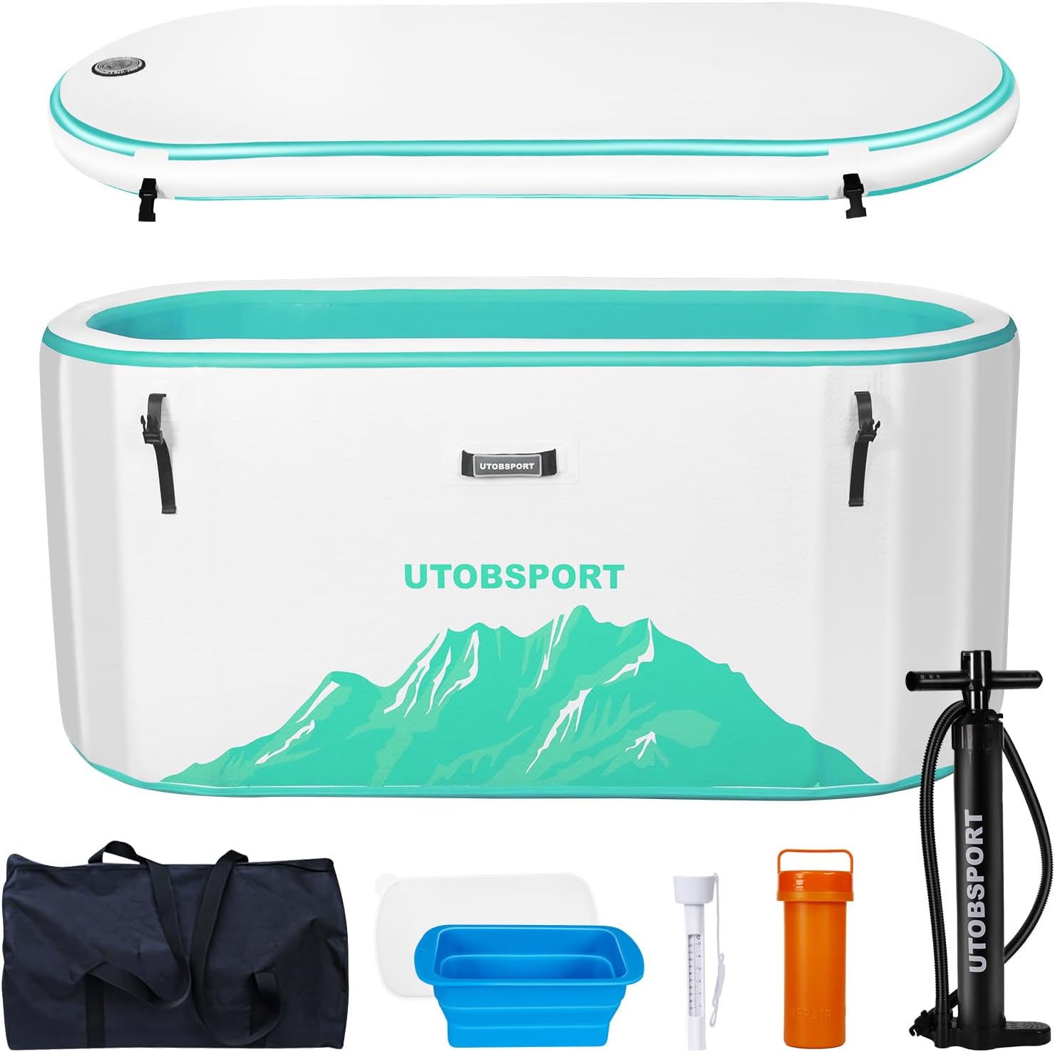 Inflatable Ice Bath Tub Cold Plunge Pod for Athletes Recovery BathTub ...